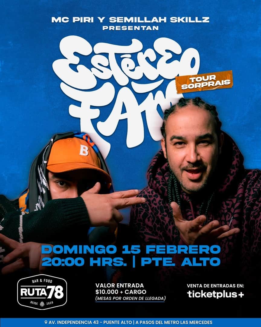 Entradas para MC Piri y Semillah Skillz presentan: ESTÉREO FAM - Tour ...