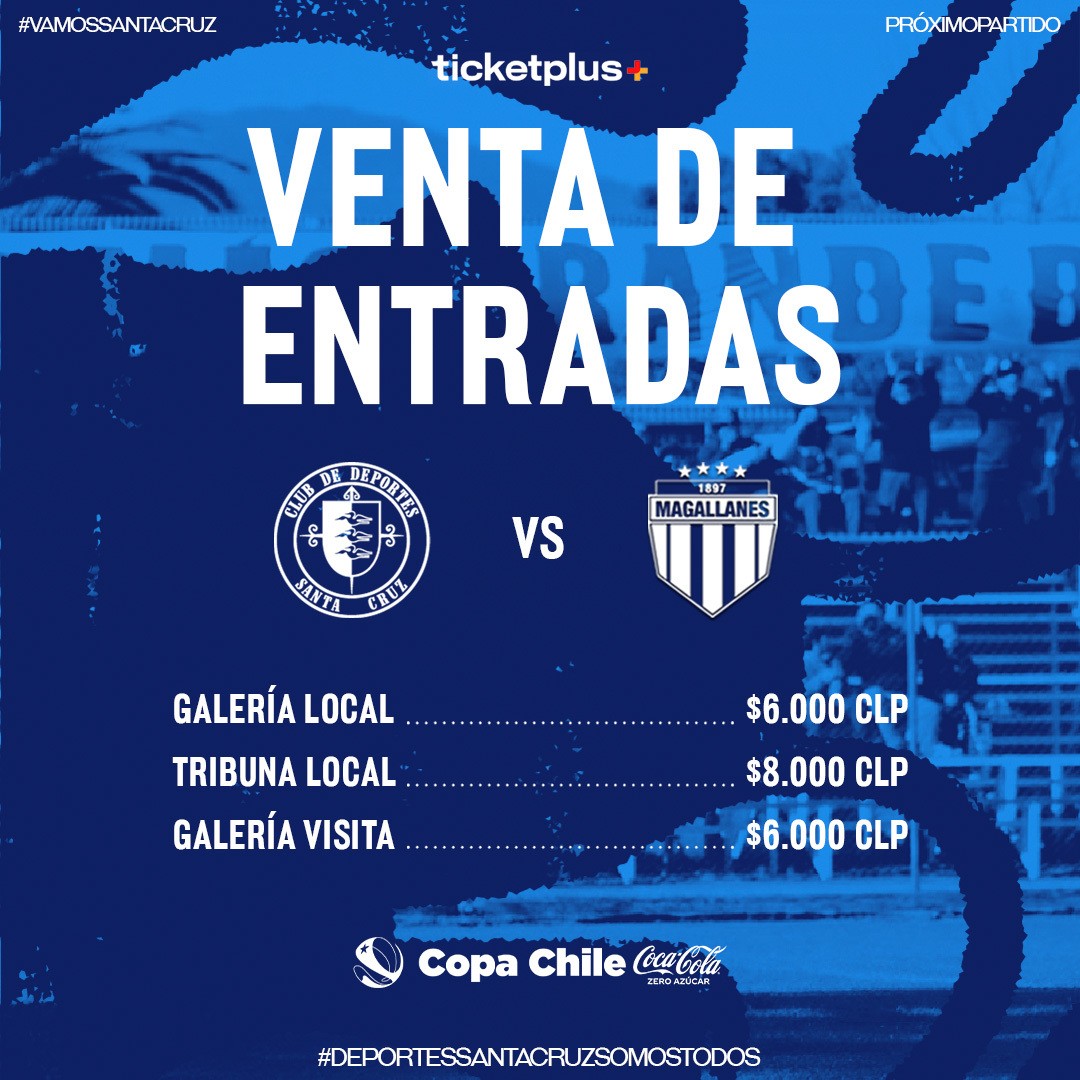 Entradas para Deportes Santa Cruz vs Magallanes / Copa Chile Coca Cola ...