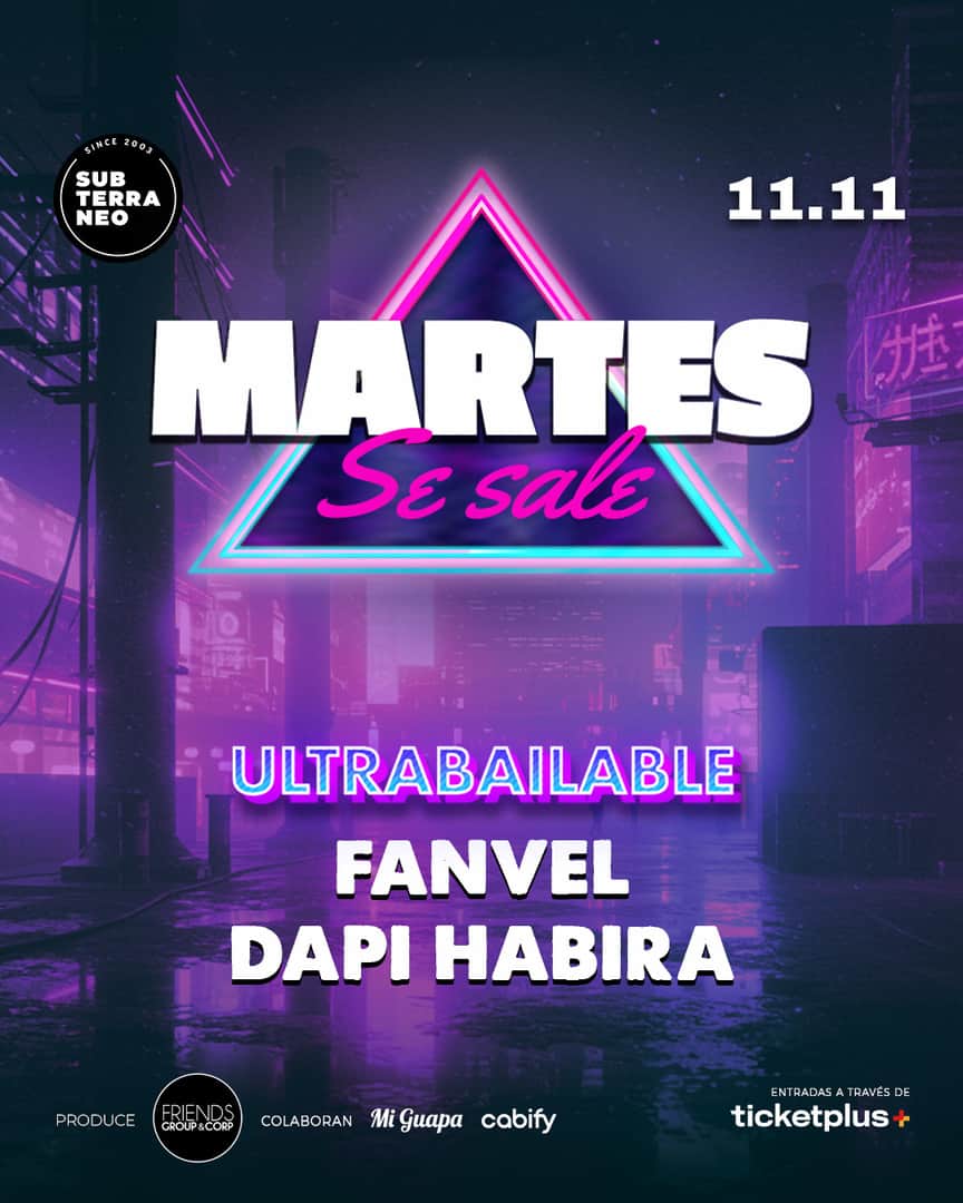 Entradas para MARTES SE SALE! ★ MARTES 11 NOVIEMBRE ★ Club Subterráneo ...